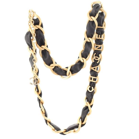 CHANEL | Accessories | Chanel Chanel Logo Belt Metal And Leather 8 ...